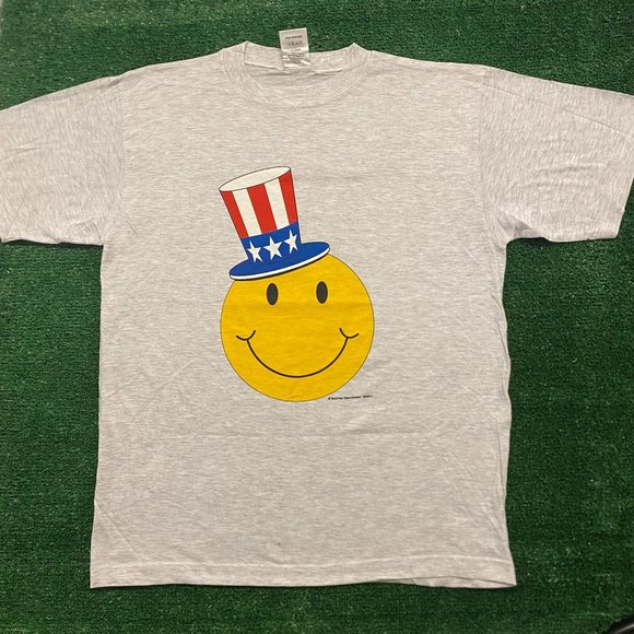 Vintage | Shirts | Usa American Uncle Sam Smiley Vintage 9s Emoji ...